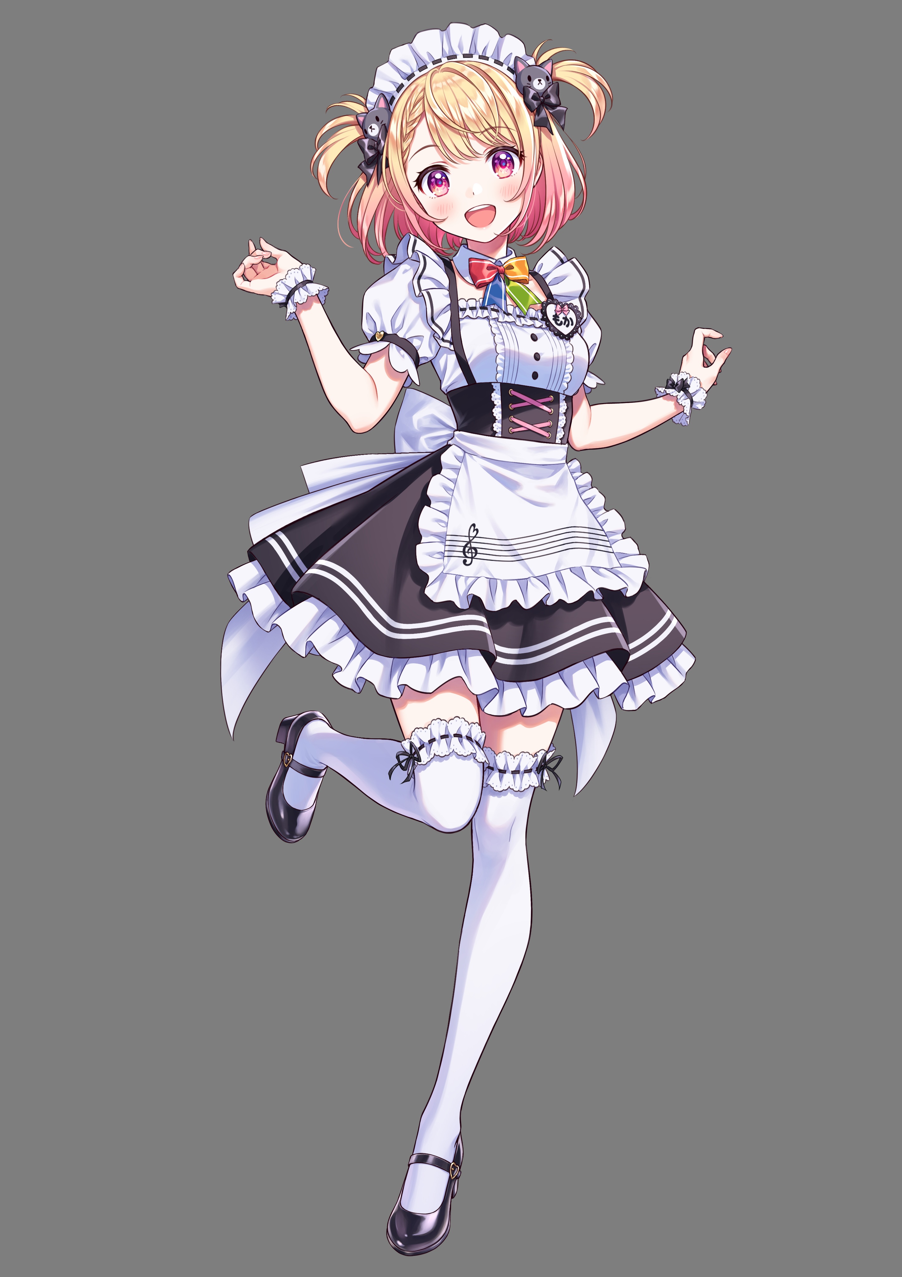 morikura en otome mocha project otome mocha garter heels maid thighhighs transparent png ...